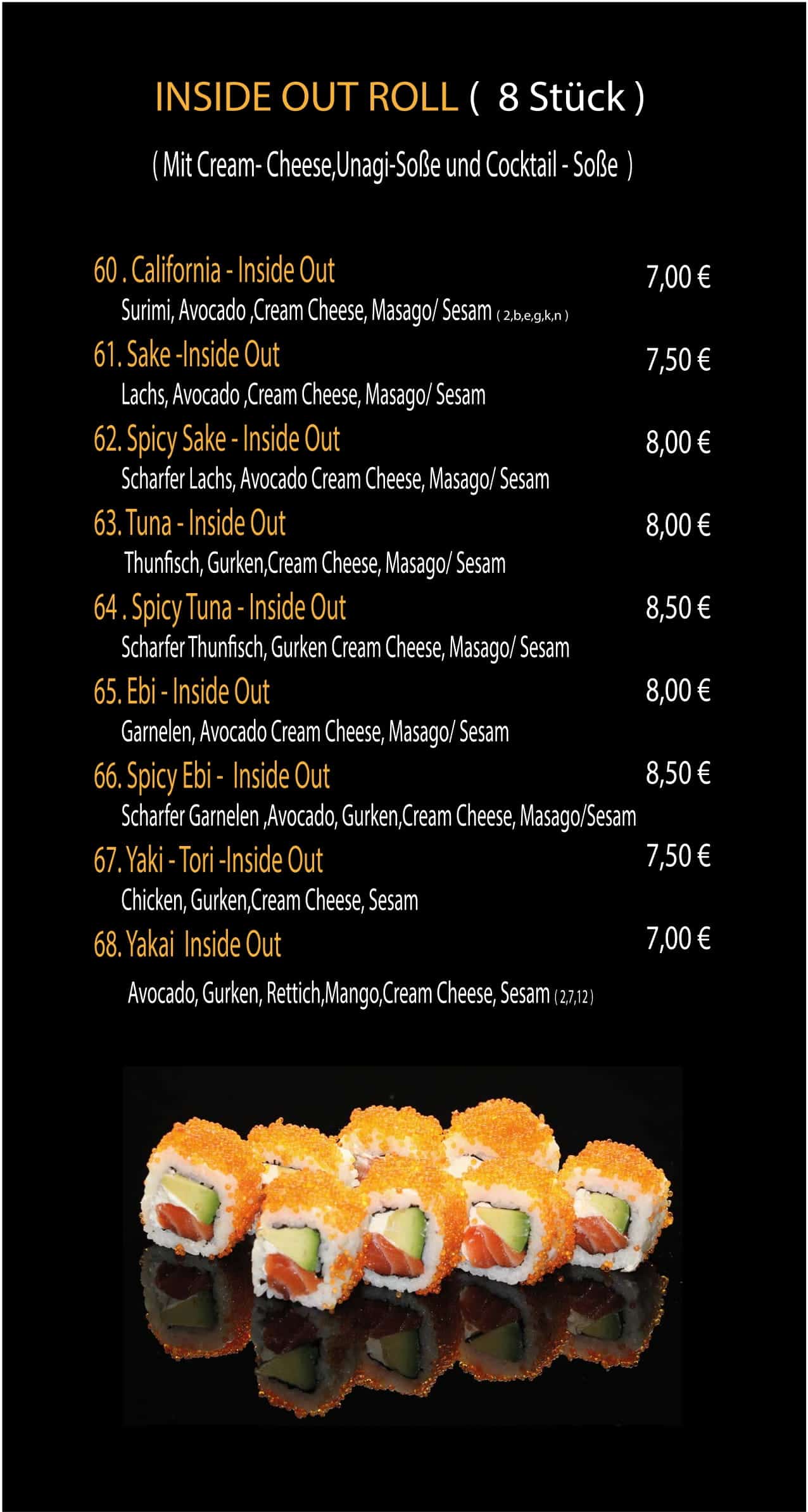 Speisekarte - ASIA SUSHI BAR